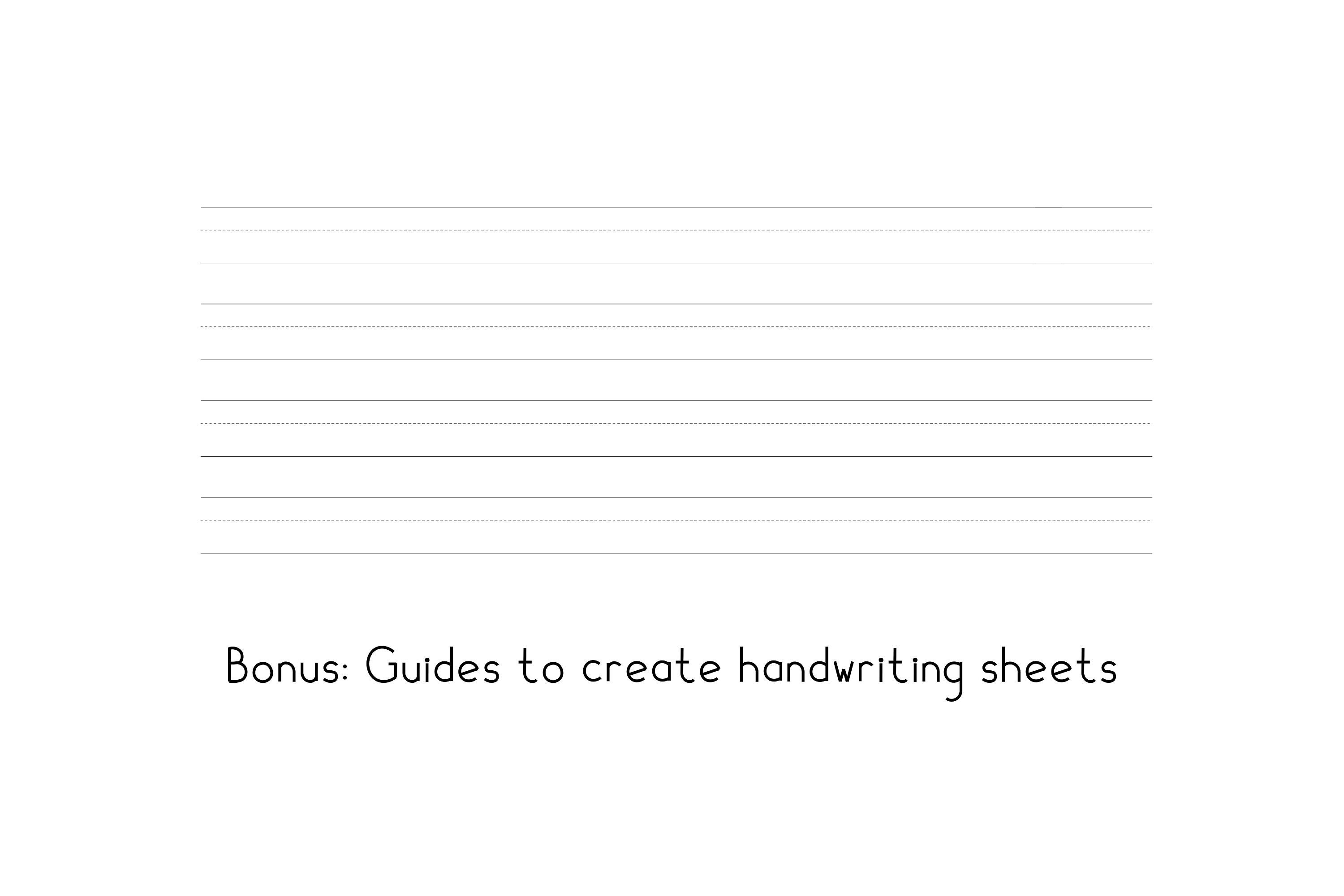 Primary Basic - 6 Hand Drawn Handwriting School Fonts / Teachers /kids ...
