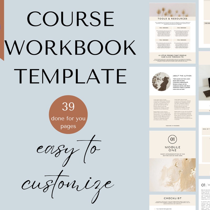 Online Course Template - Etsy