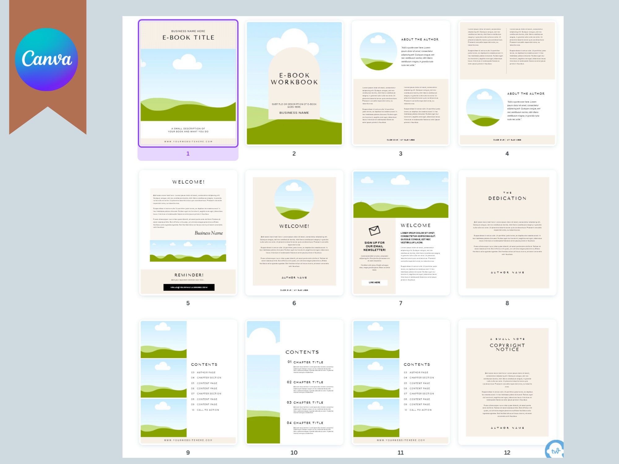 E Book Template 50 Page Customizable Canva Template - Etsy