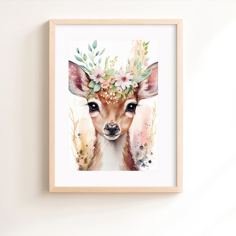Baby Deer Painting - Etsy