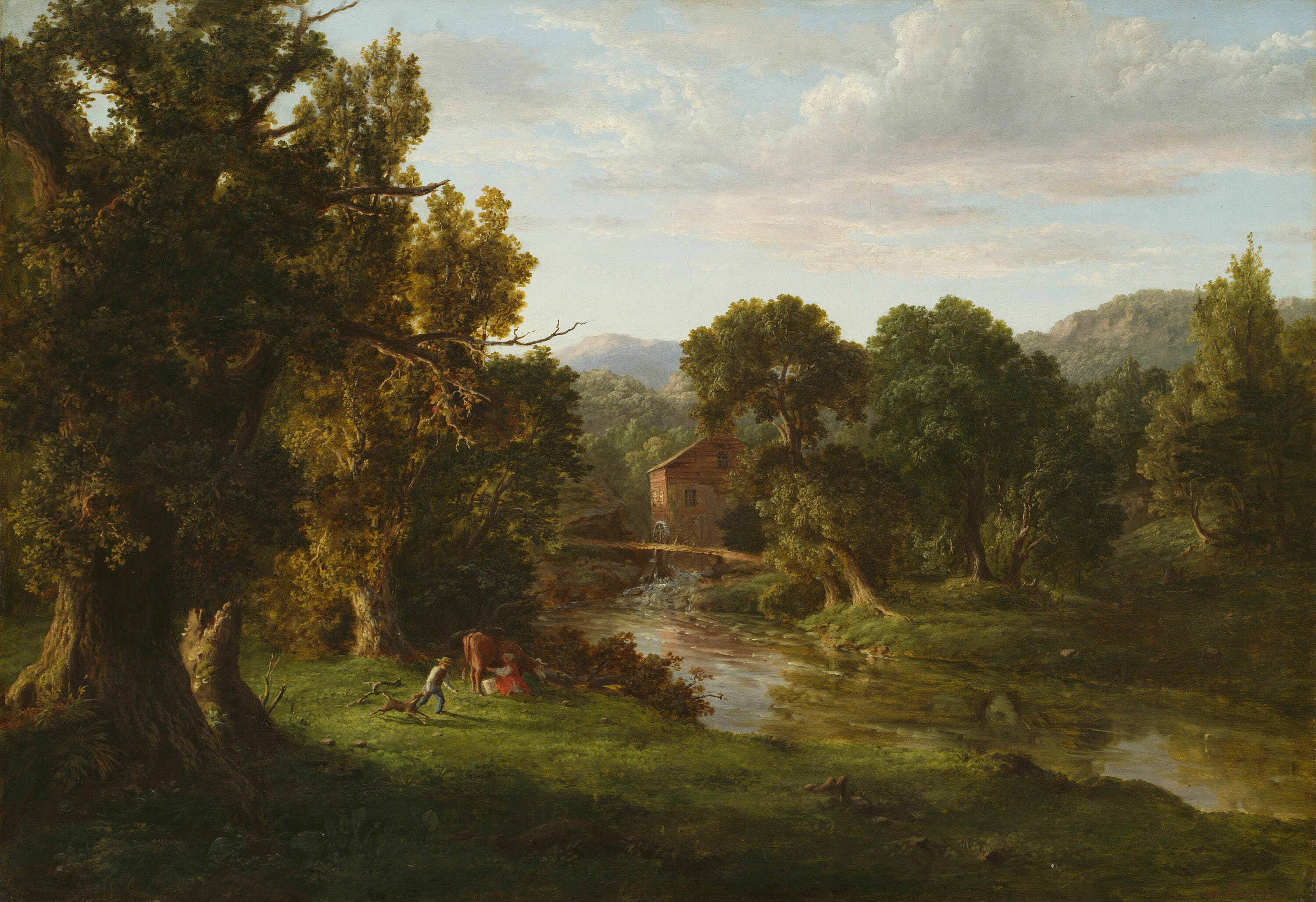 The Old Mill, Landscape Art, Museum Archival Quality, Matte Finish ...