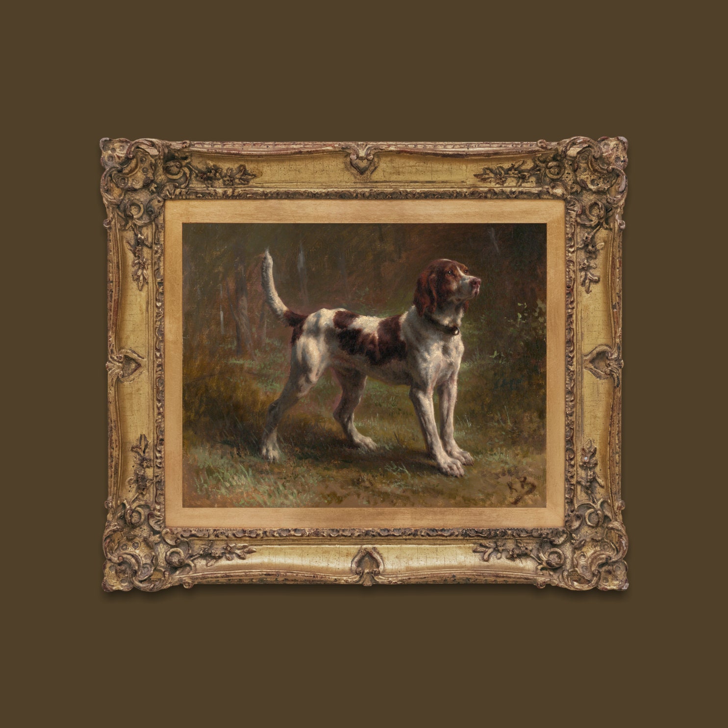 Hound Dog Wall Art Print, Limier Briquet Hound, Vintage Museum Quality ...