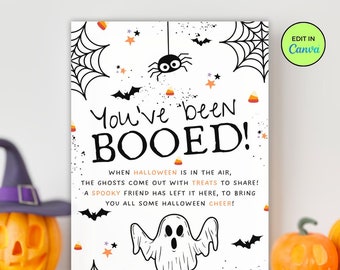 Printable Halloween Boo Basket Sign You've Been - Etsy