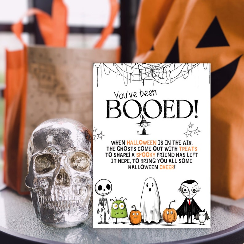 Editable You've Been Boo'd Card, Halloween Printable for Friend, You've ...