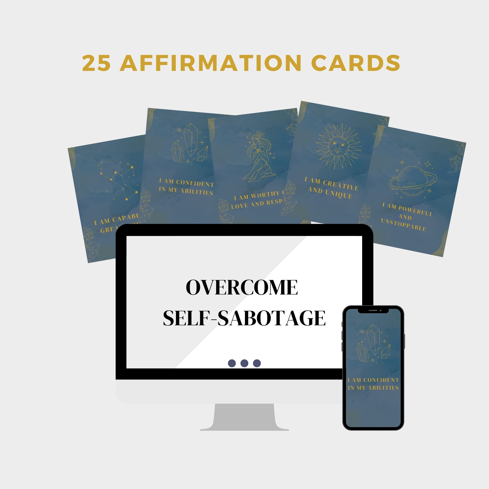 Affirmation Cards for Women INSTANT DOWNLOAD, 25 Affirmations to ...