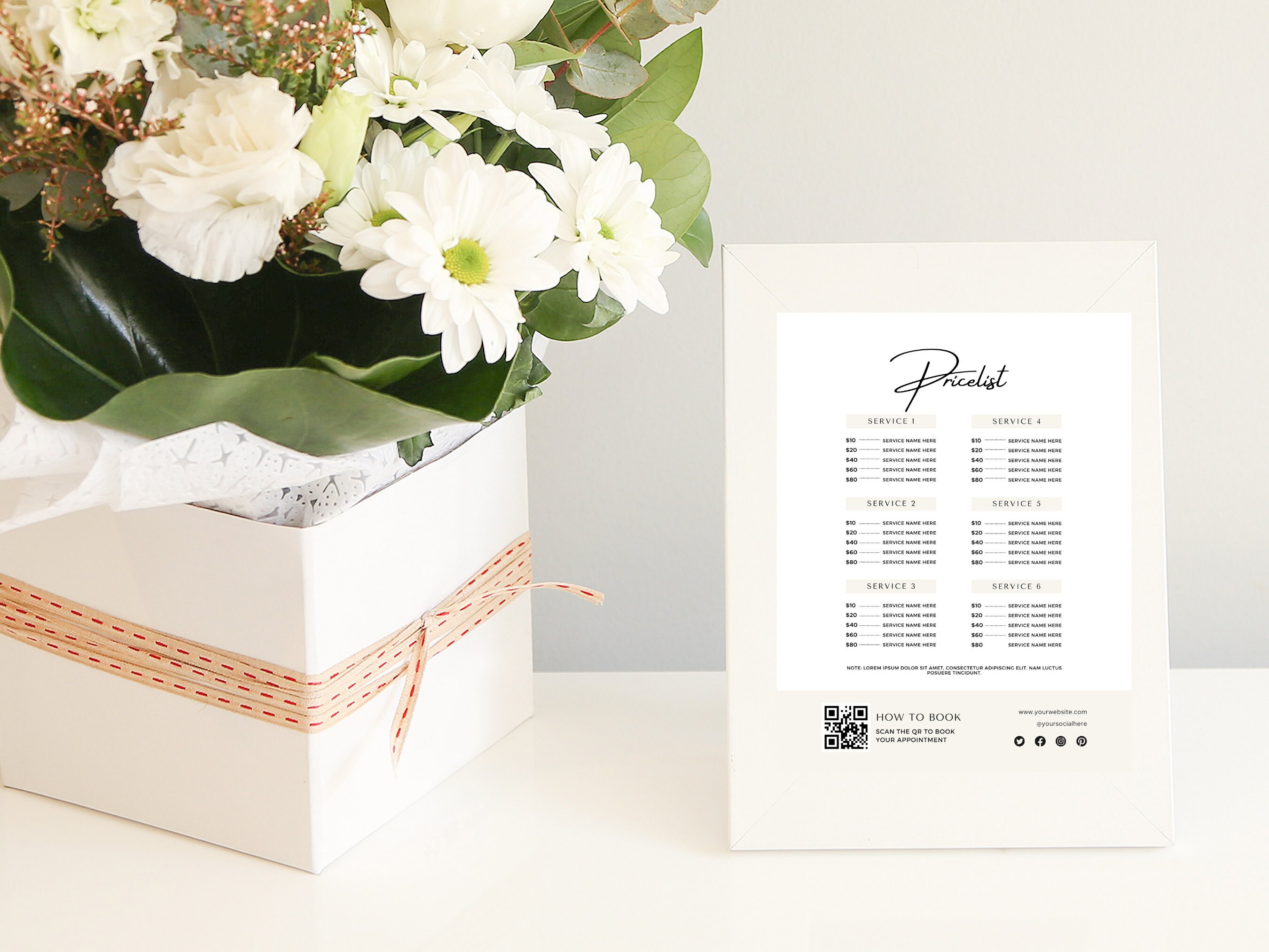 Customizable QR Code Canva Templates INSTANT DOWNLOAD Scan to - Etsy