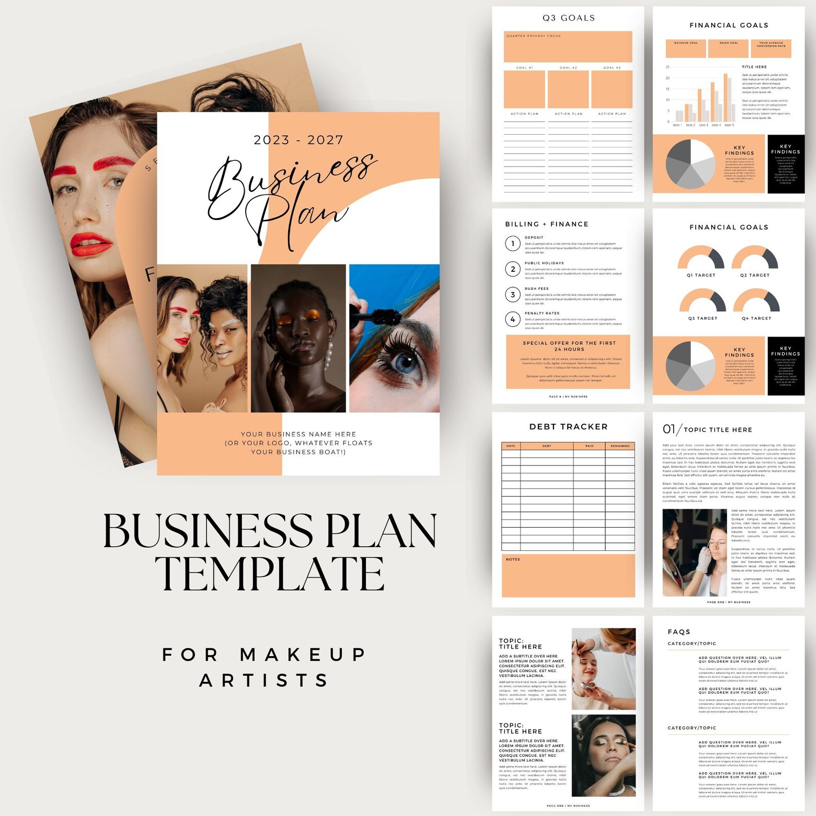 Business Plan Template for Makeup Artists, INSTANT DOWNLOAD 38 Done for ...