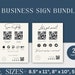 Business Sign Template Bundle, QR Code Sign, Social Media Sign, Scan to ...