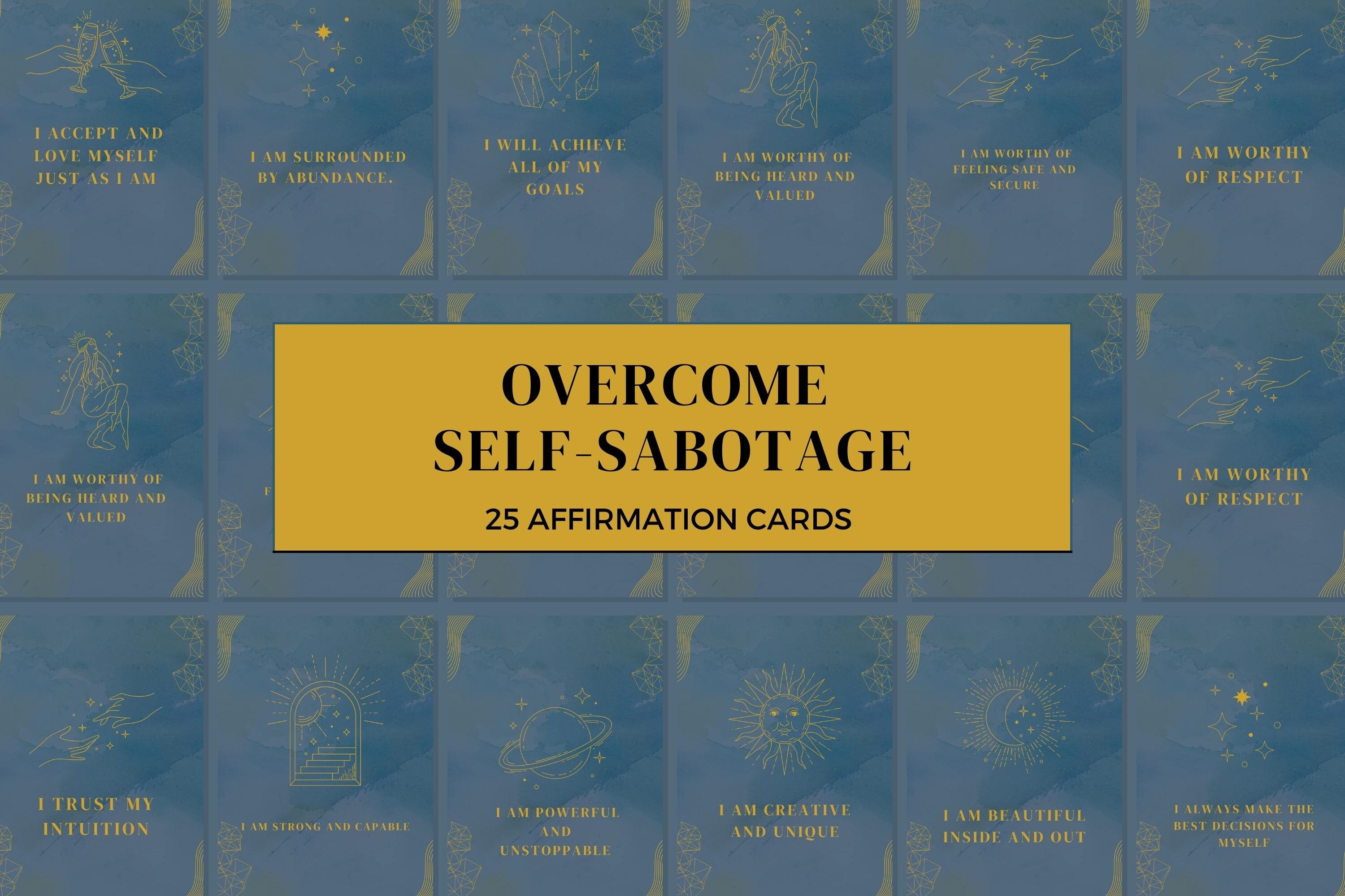 Affirmation Cards for Women INSTANT DOWNLOAD, 25 Affirmations to ...