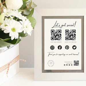 Social Media QR Scan Sign Template, QR Code Sign, Editable Business ...