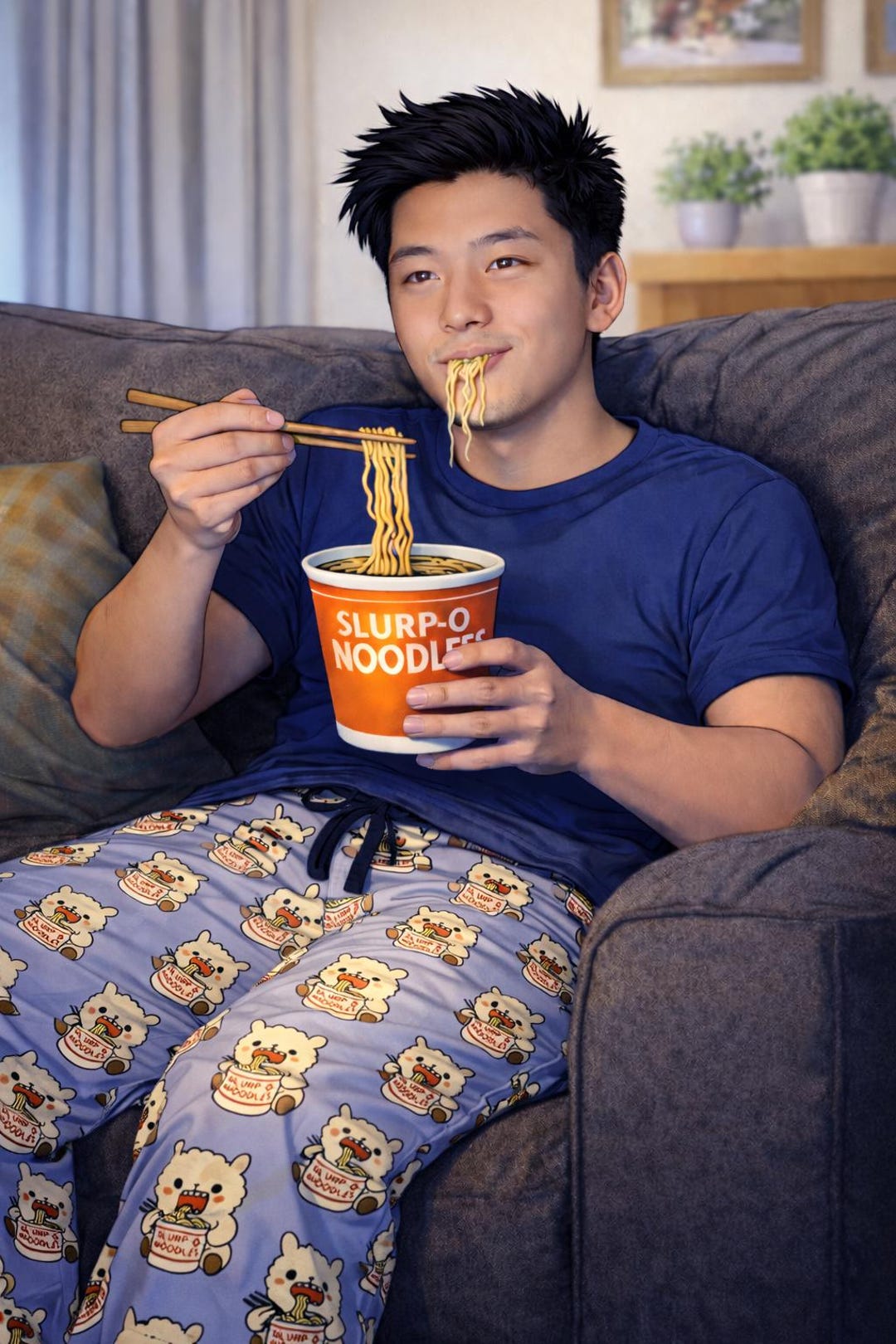 Llama Ramen Pajama Pants – Kawaii Anime Lounge Sleepwear - Etsy