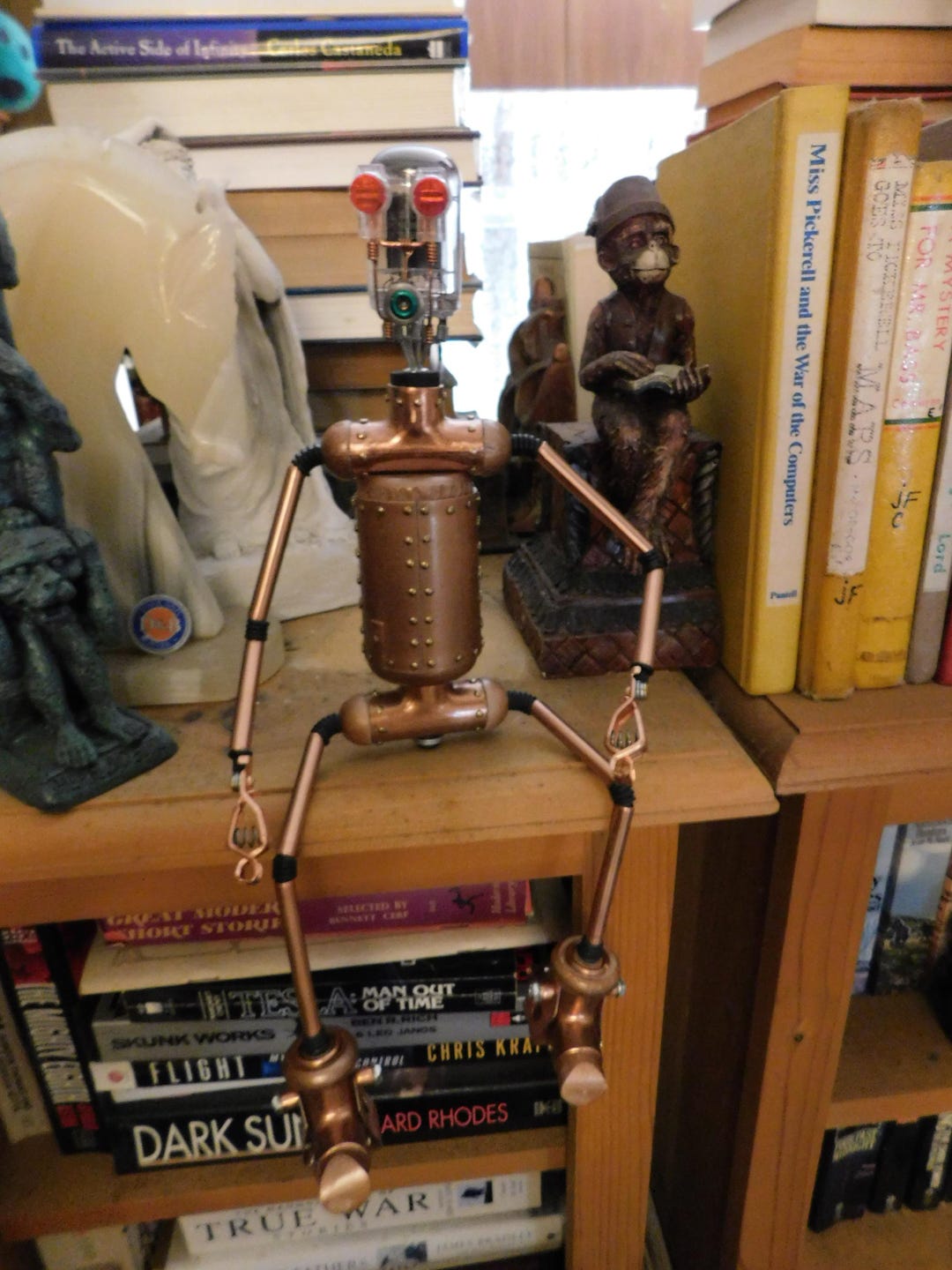 Robot Sculpture Steampunk Bendable Posable Figure Nerd Geek Science ...