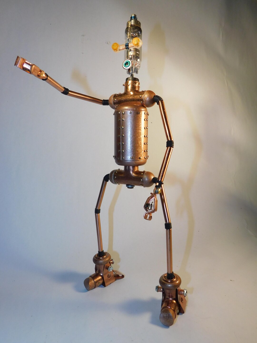 Robot Sculpture Steampunk Posable Figure Bend-o-bot - Etsy