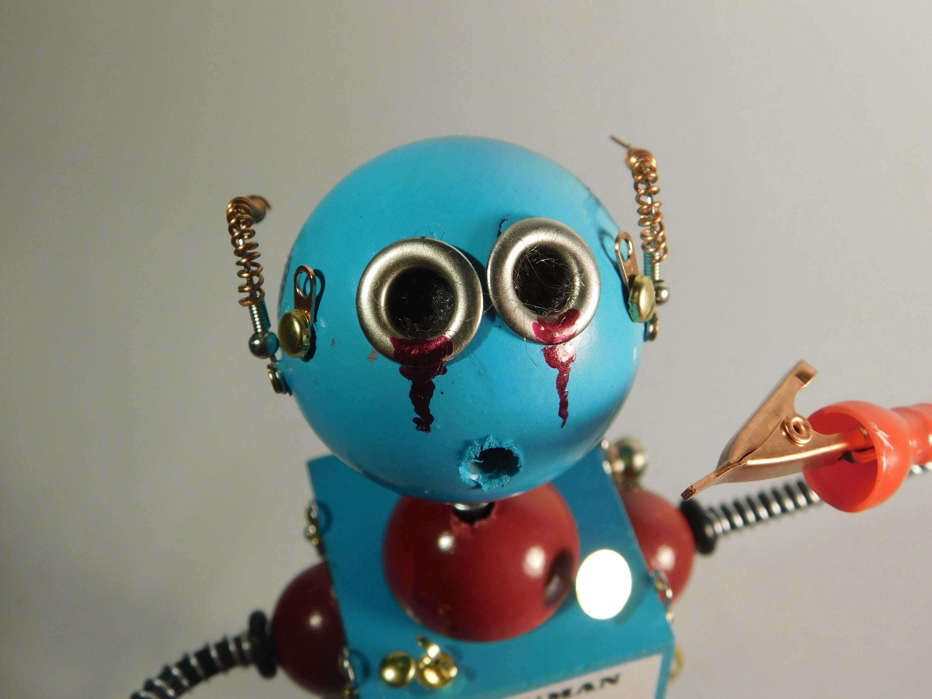 Robot Sculpture Bendable Posable Figure Nerd Geek Science Fiction ...