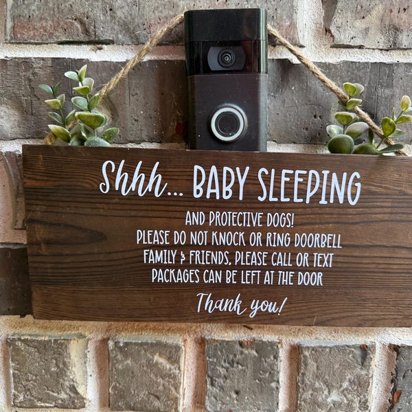 Baby Sleeping Sign - Etsy Canada