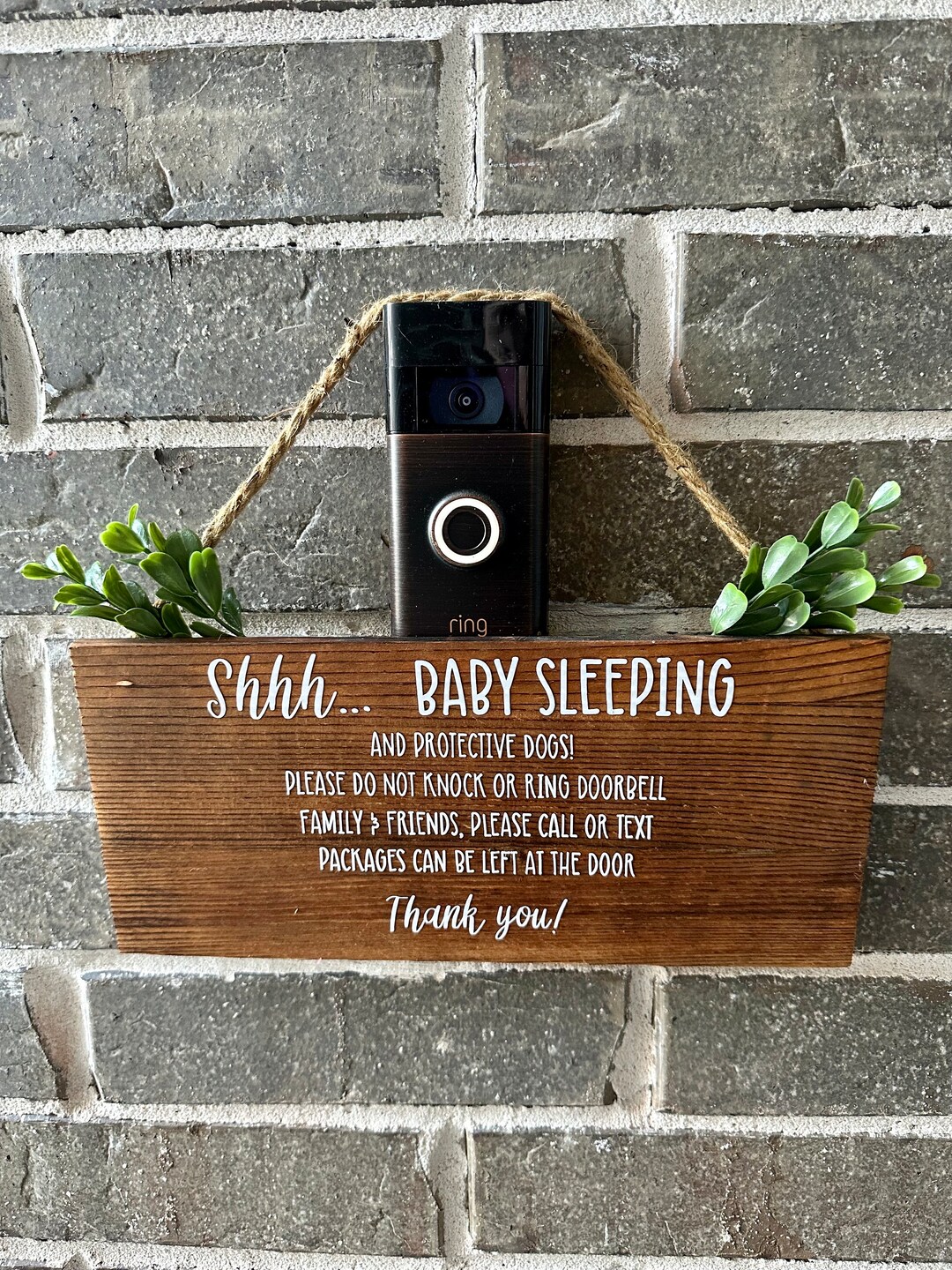 Baby Sleeping Door Sign, Sleeping Baby Doorbell Sign - Etsy
