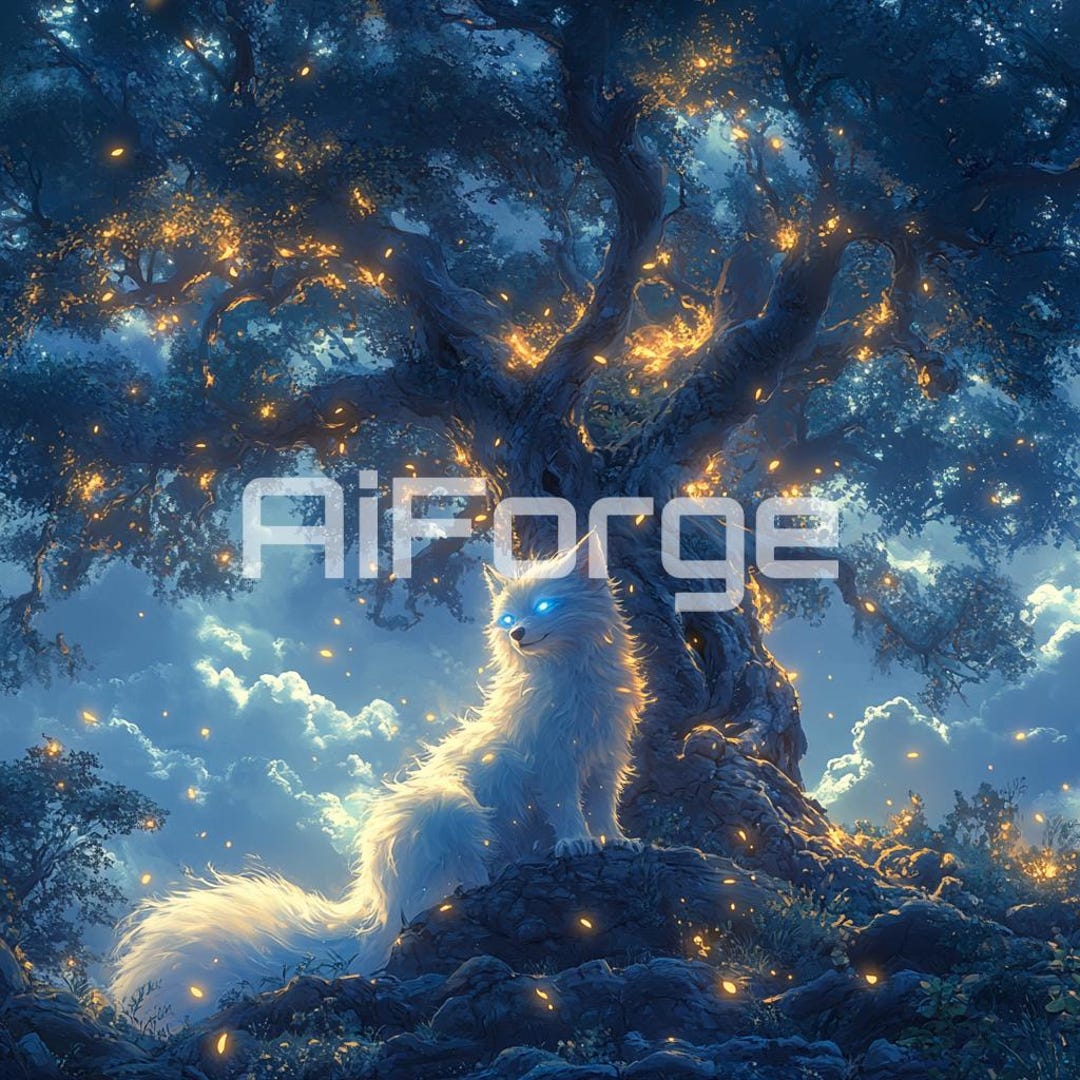 Ancient Tree Guardian AI Art - Digital Print, Nature Artwork, Forest ...