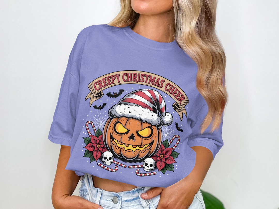 Creepy Christmas Cheer Pumpkin Design, Spooky Santa Jack-o’-lantern ...