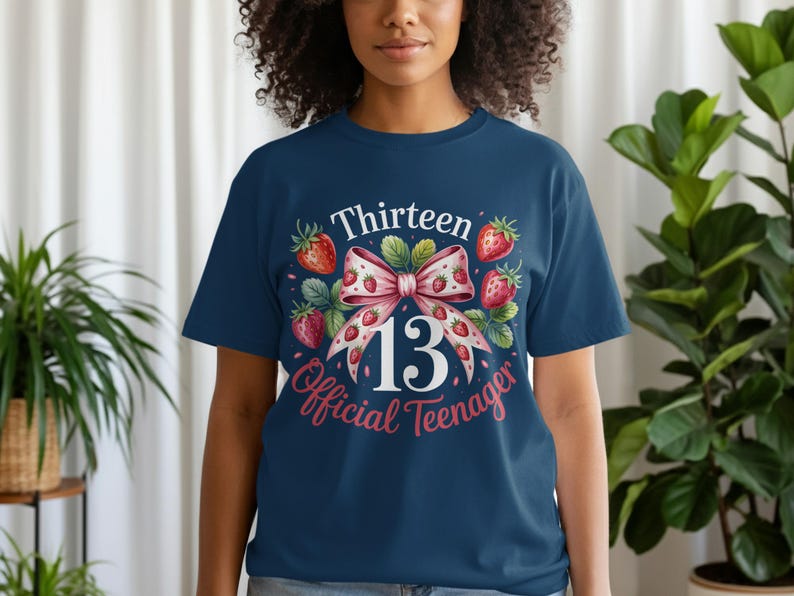 Official Teenager T-shirt: Strawberry Bow Sweet 16 Birthday Tee - Etsy UK