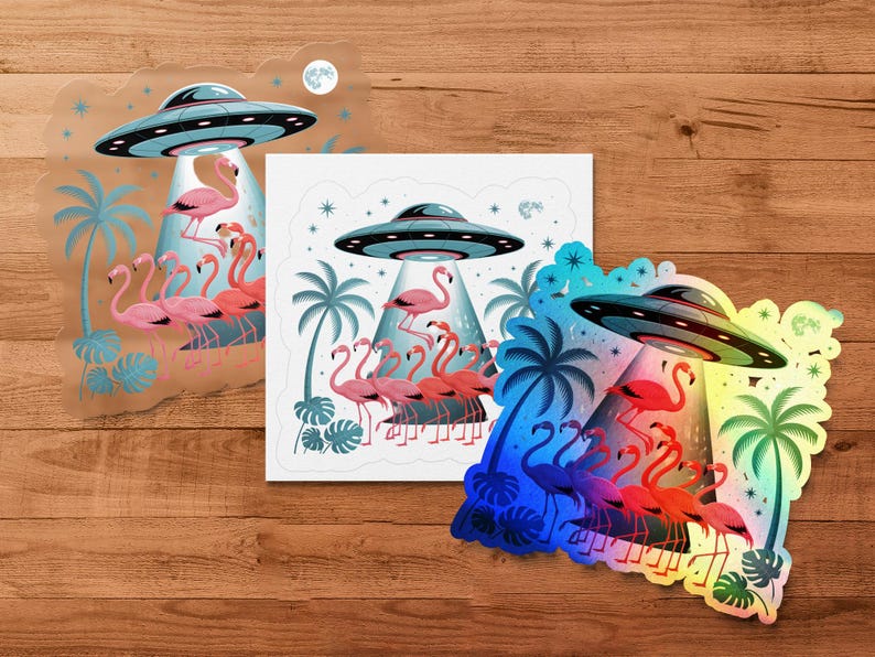 Flamingo UFO Png, Alien Abduction Png, Summer Digital Download PNG ...