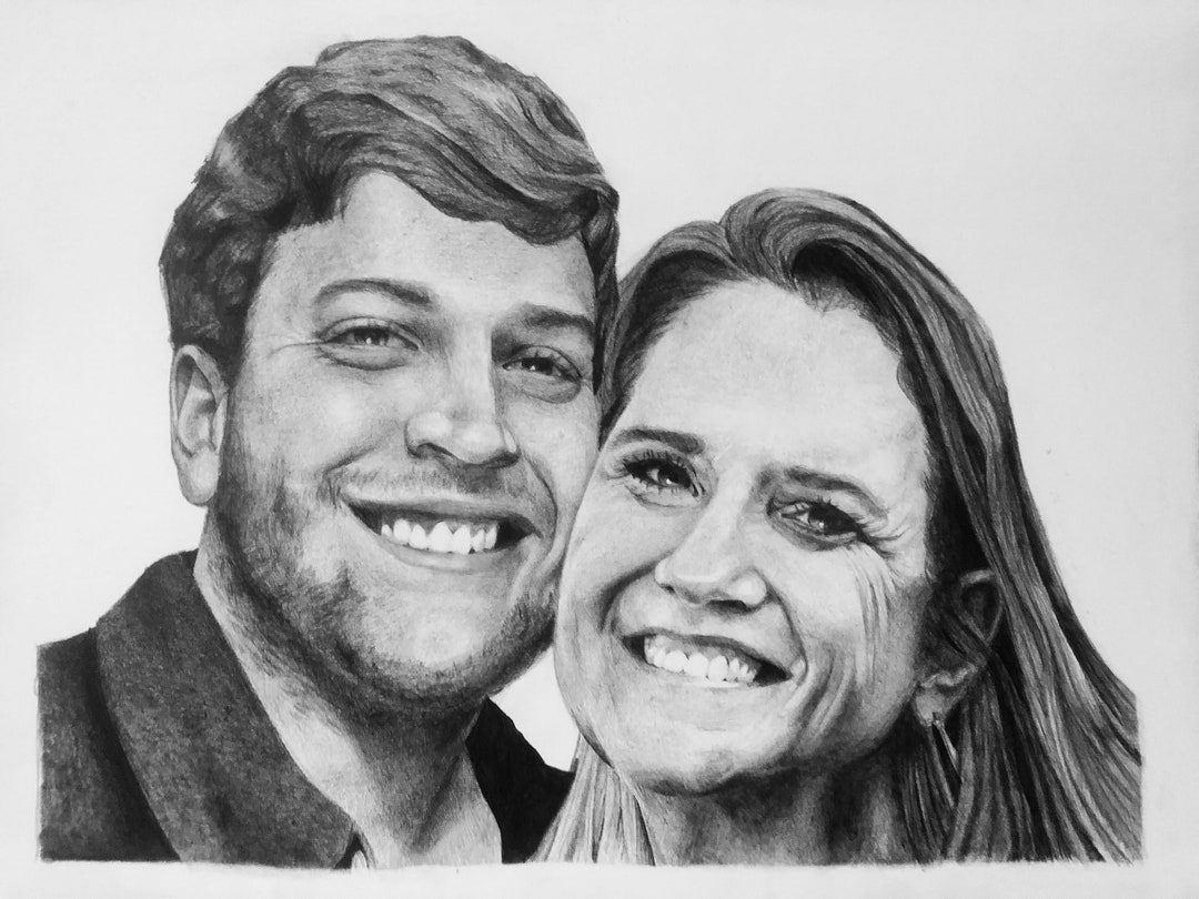 Customized Hand-drawn Portrait - Etsy