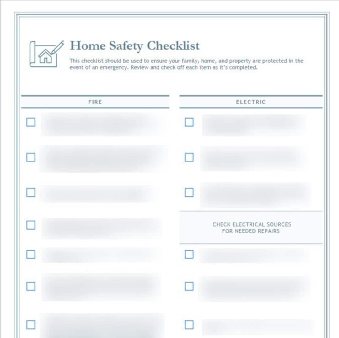 Home Safety Checklist (sage Green) - Etsy