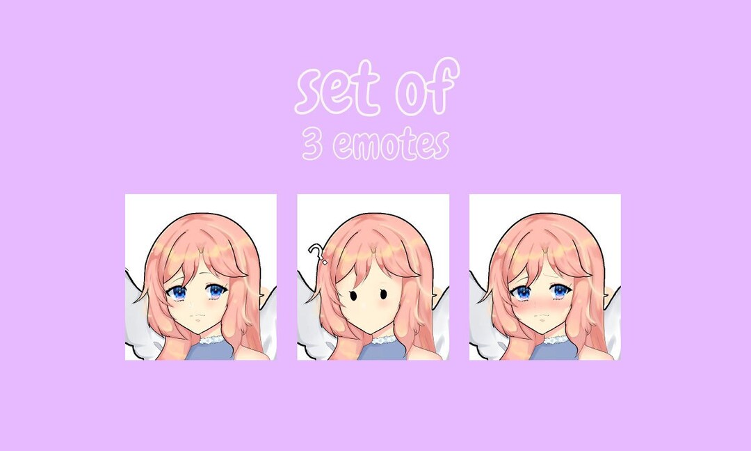 Set of 3 Angel Twitch Emotes - Etsy