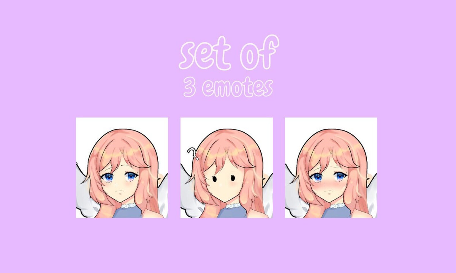 Set of 3 Angel Twitch Emotes - Etsy