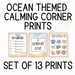 Ocean Wall Art Ocean Wall Decor for Kids Room Calming Corner Posters ...