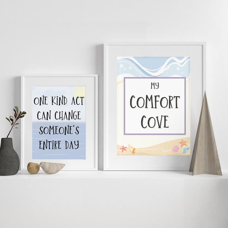 Calming Corner Posters for Homeschool Calm Down Corner Ocean Posters ...