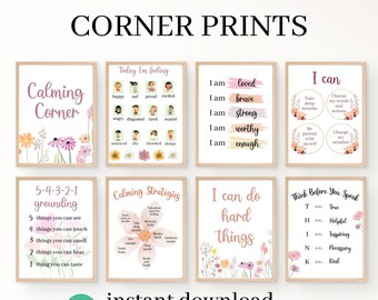 Calm Corner Sign Classroom Decor Mindfulness Printable Wall - Etsy