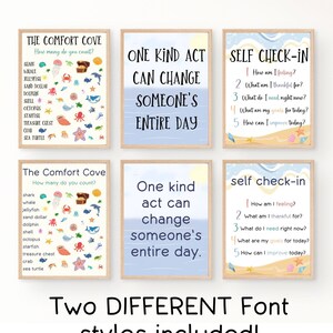 Calming Corner Posters for Homeschool Calm Down Corner Ocean Posters ...