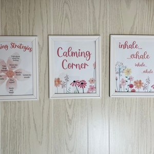 School Counseling Calm Down Posters Calming Corner Classroom Calm ...