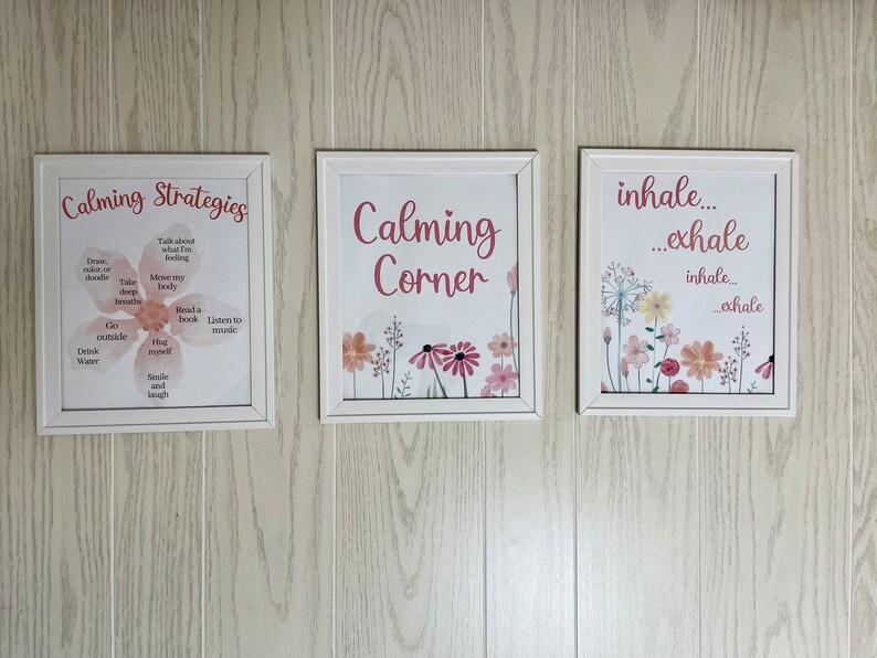 School Counseling Calm Down Posters Calming Corner Classroom Calm ...