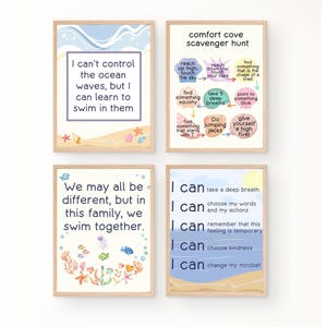 Calming Corner Posters for Homeschool Calm Down Corner Ocean Posters ...