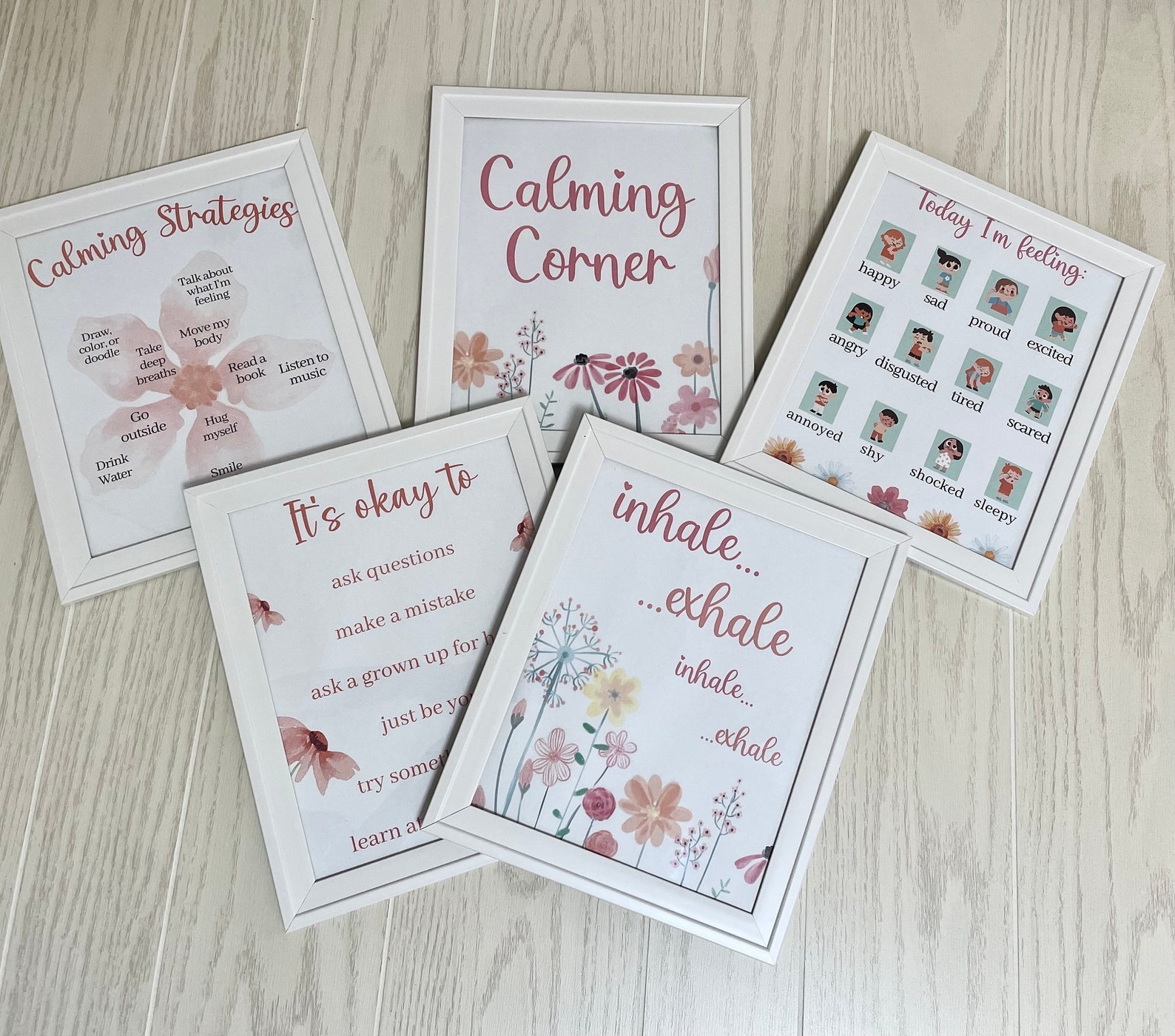 School Counseling Calm Down Posters Calming Corner Classroom Calm ...