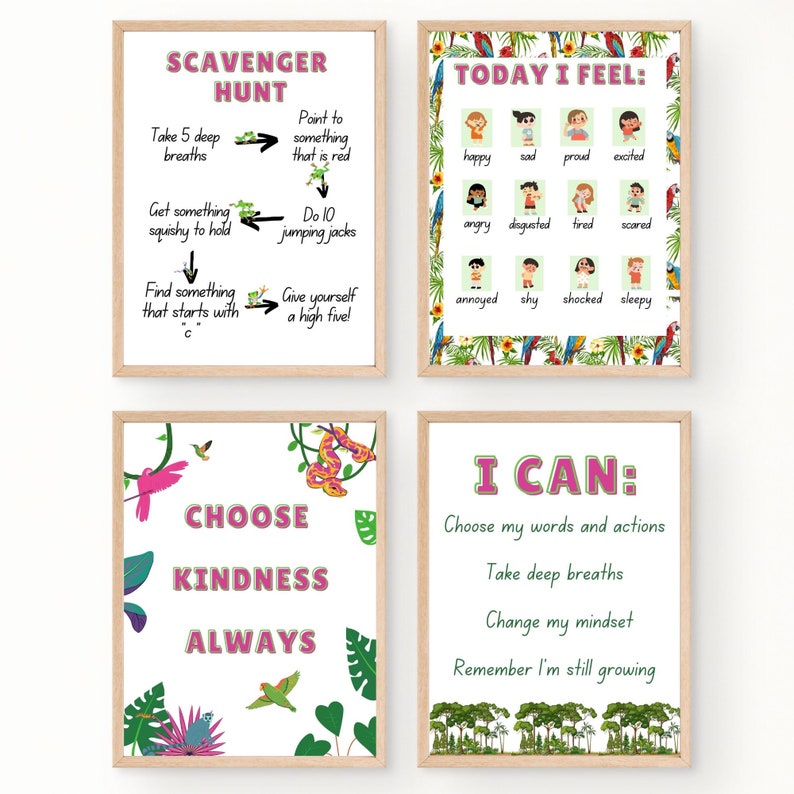 Set of 14 Calming Corner Posters for Calm Down Corner - Etsy
