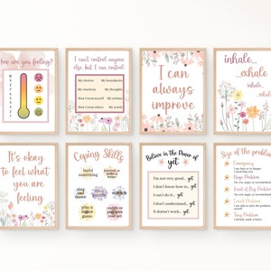Preschool Classroom Posters Calm Down Corner Floral Wall Art for Calm ...