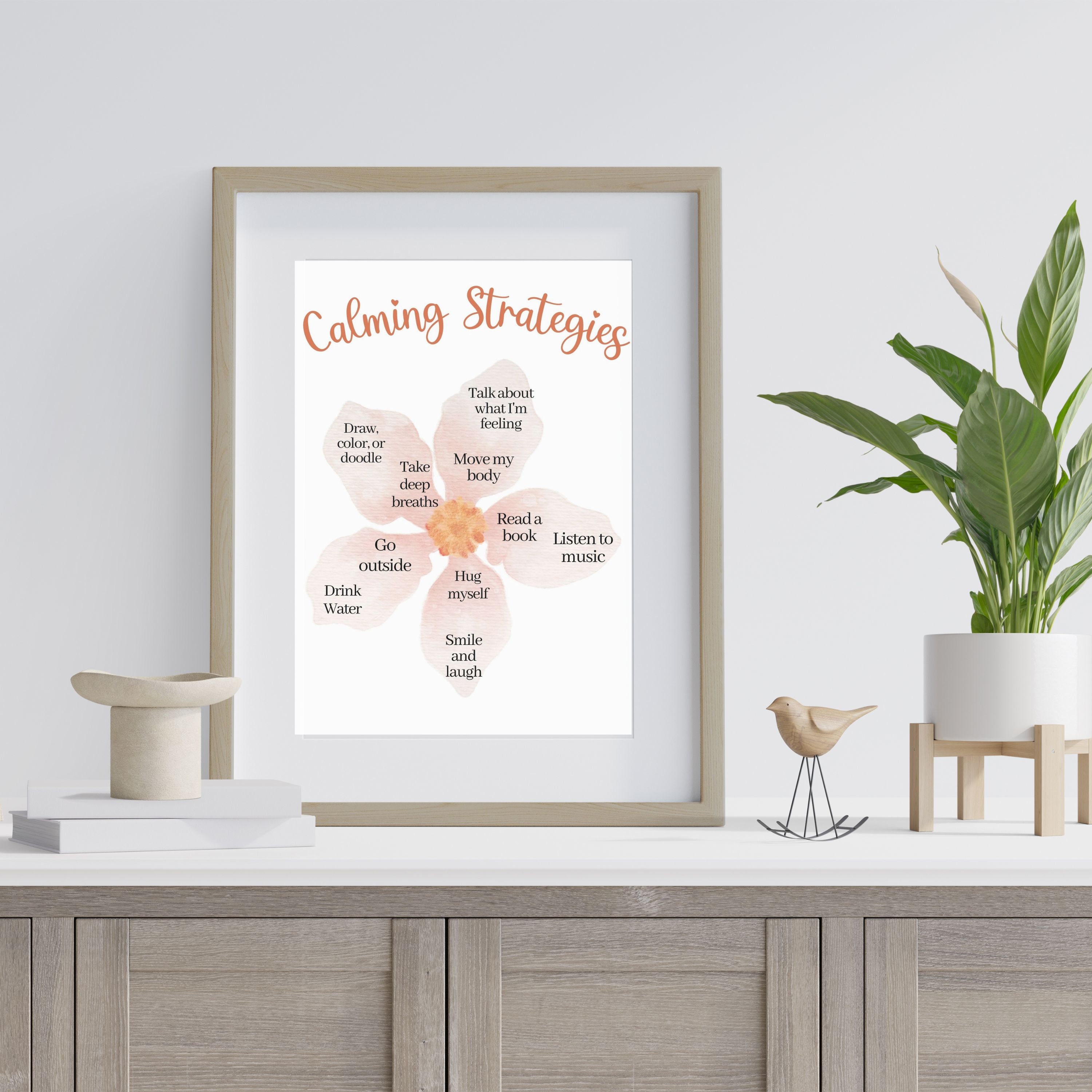 Preschool Classroom Posters Calm Down Corner Floral Wall Art for Calm ...