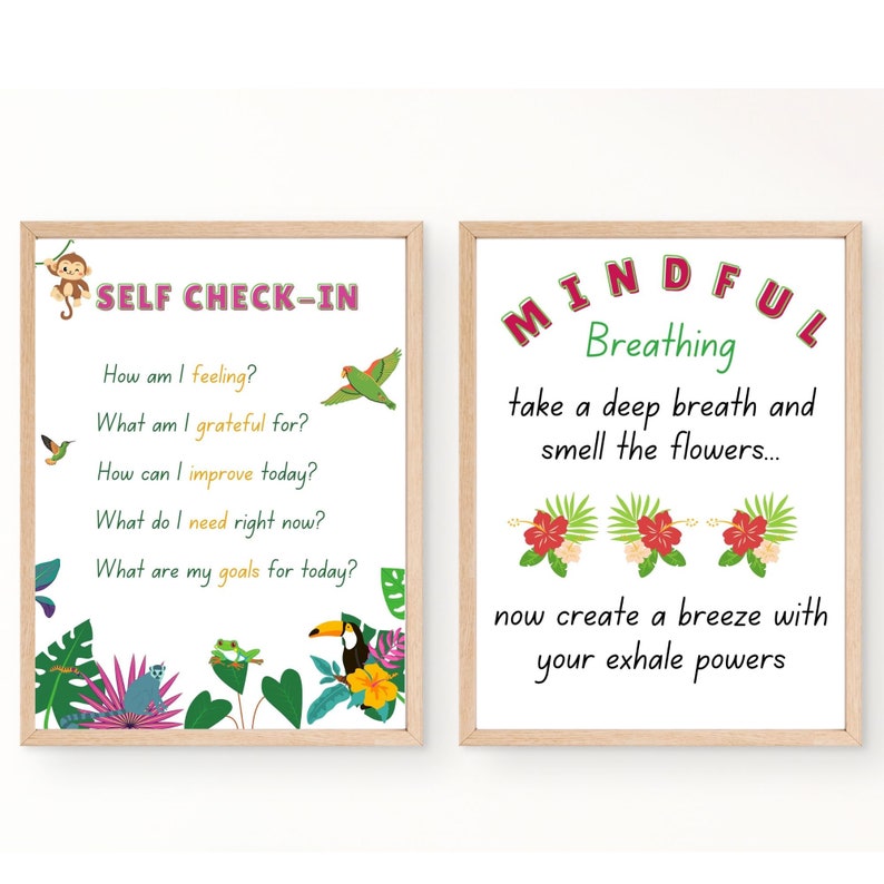 Rainforest Wall Art for Calm Down Corner Posters Calming - Etsy