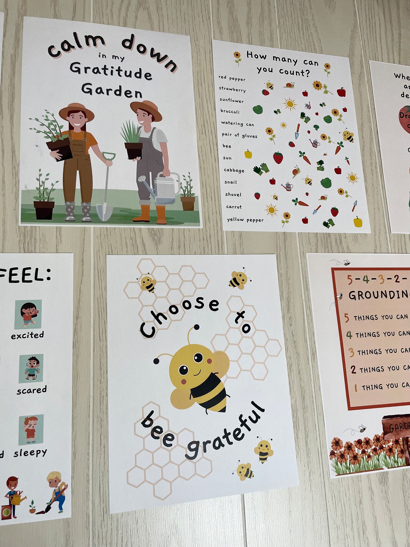 SET OF 14 Calm Down Corner Posters Garden Calming Corner Posters ...