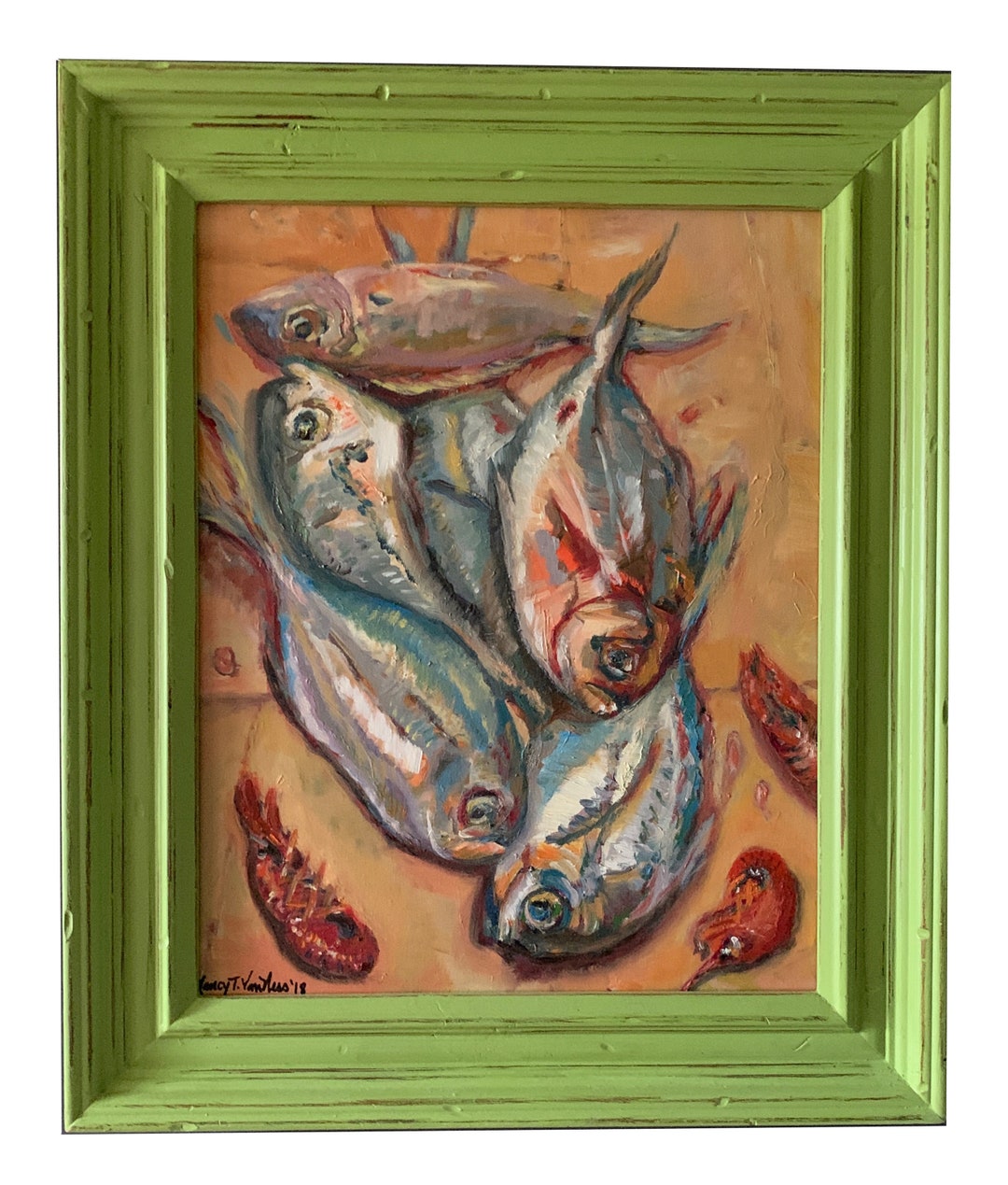 Fish Crawfish Oil Painting Frame - Etsy