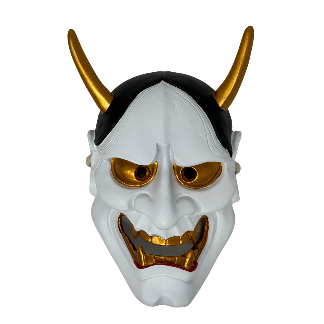 VIP JDM Themed Japan White Hanya Oni Decor Face Mask - Etsy