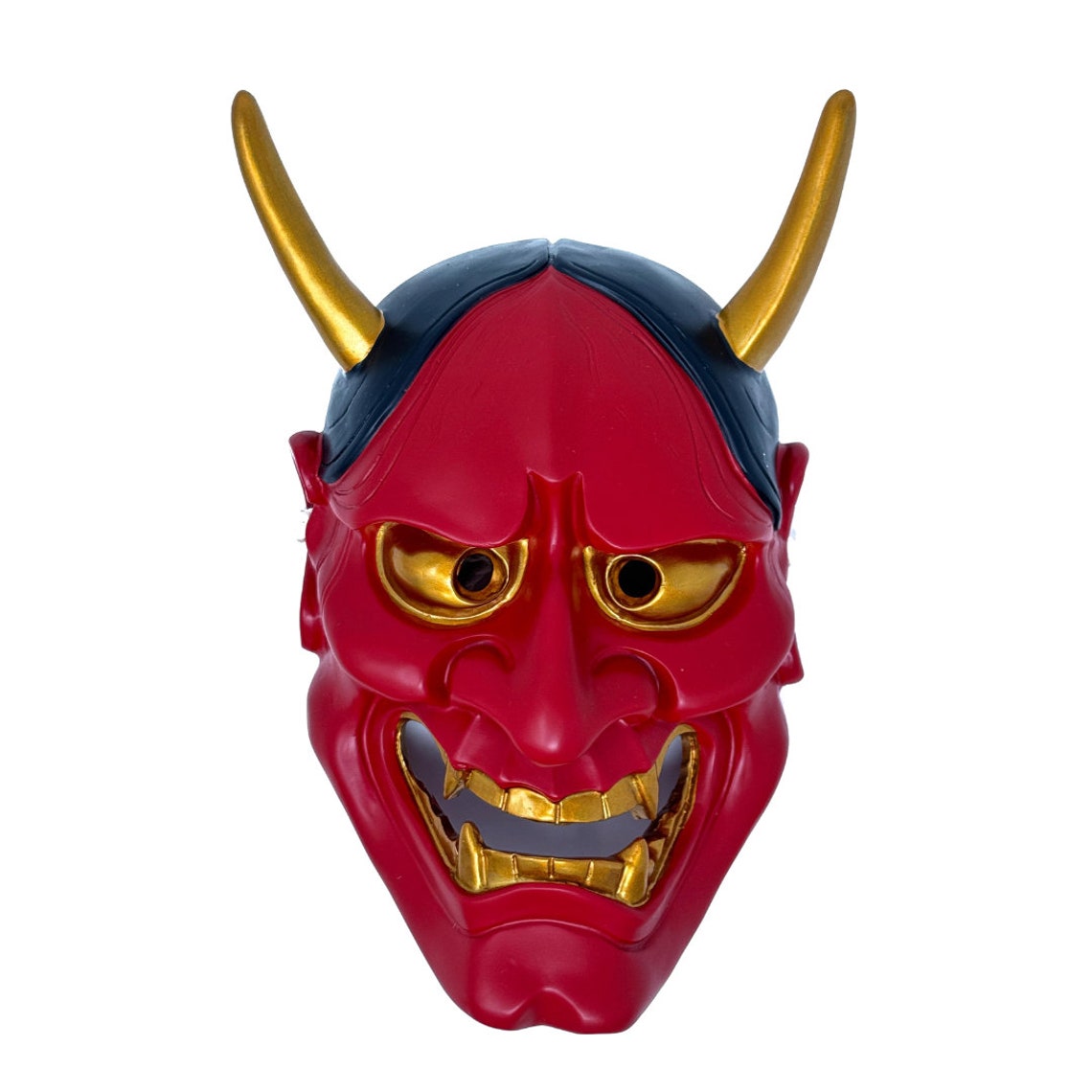 VIP JDM Themed Japan Red Hanya Oni Decor Face Mask - Etsy