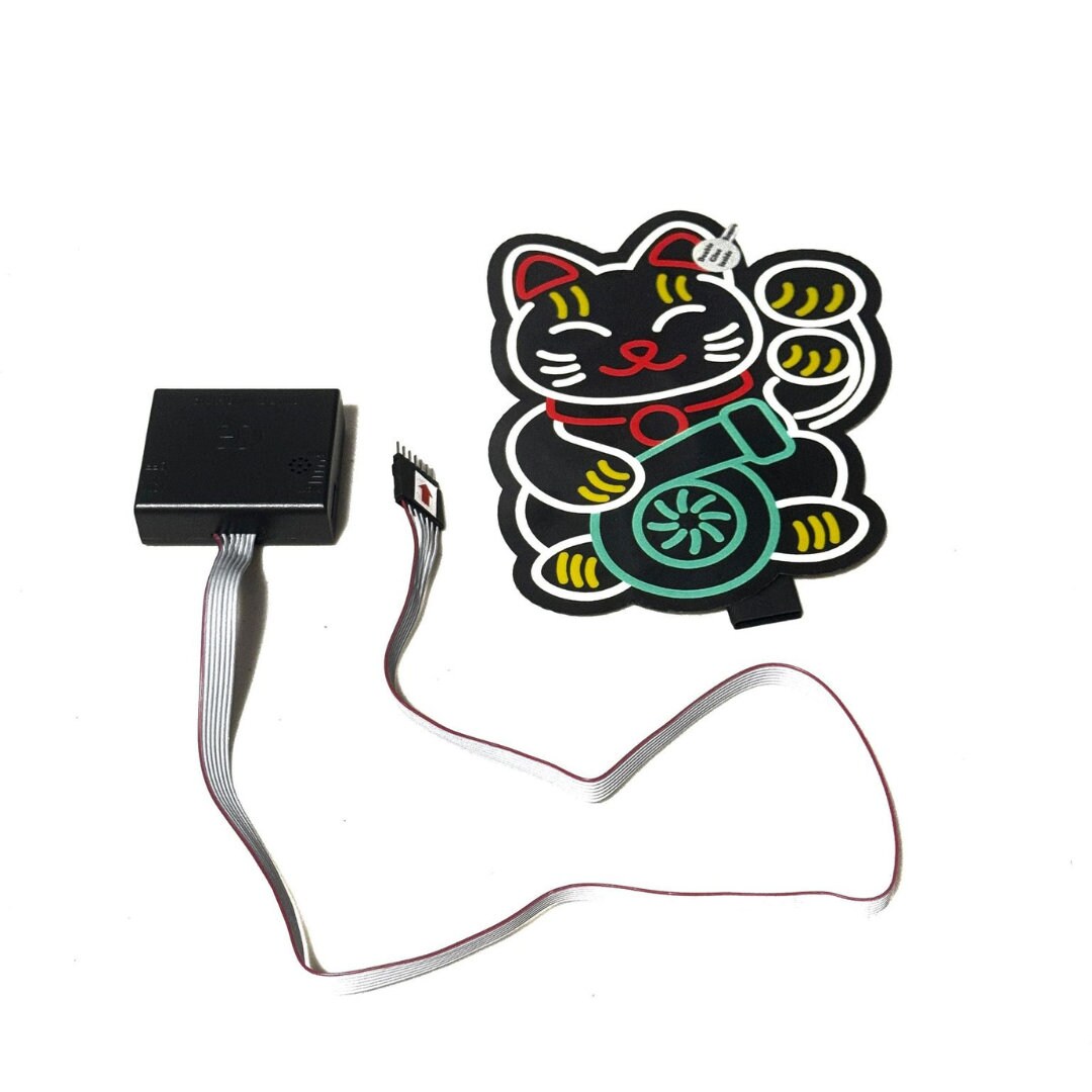 JDM Luckycat Turbo Light up Sticker Decal - Etsy