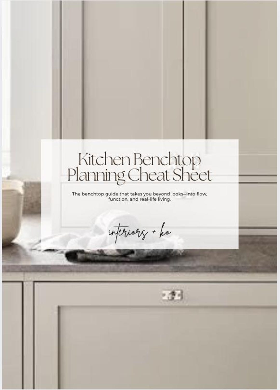Kitchen Benchtop Planning Cheat Sheet - Etsy