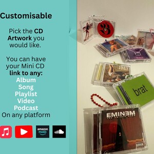 Custom Mini Album CD Keychain | NFC Enabled | Personalised Father's Day ...