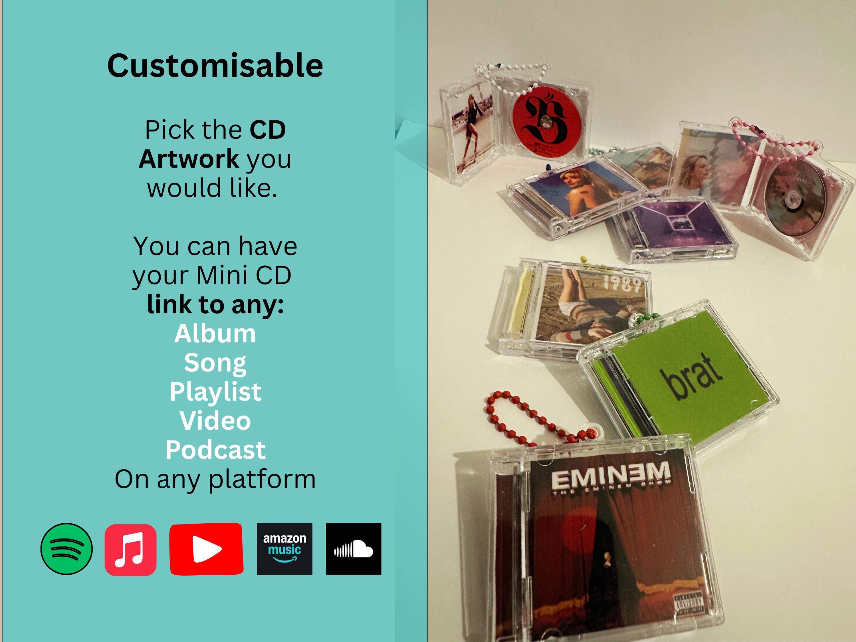 Custom Mini Album CD Keychain | NFC Enabled | Personalised Father's Day ...