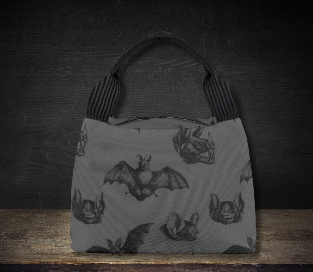 Personalised Bat Lunch Bag-gothic Lunch Box-lunch Bag Insulated-dark ...