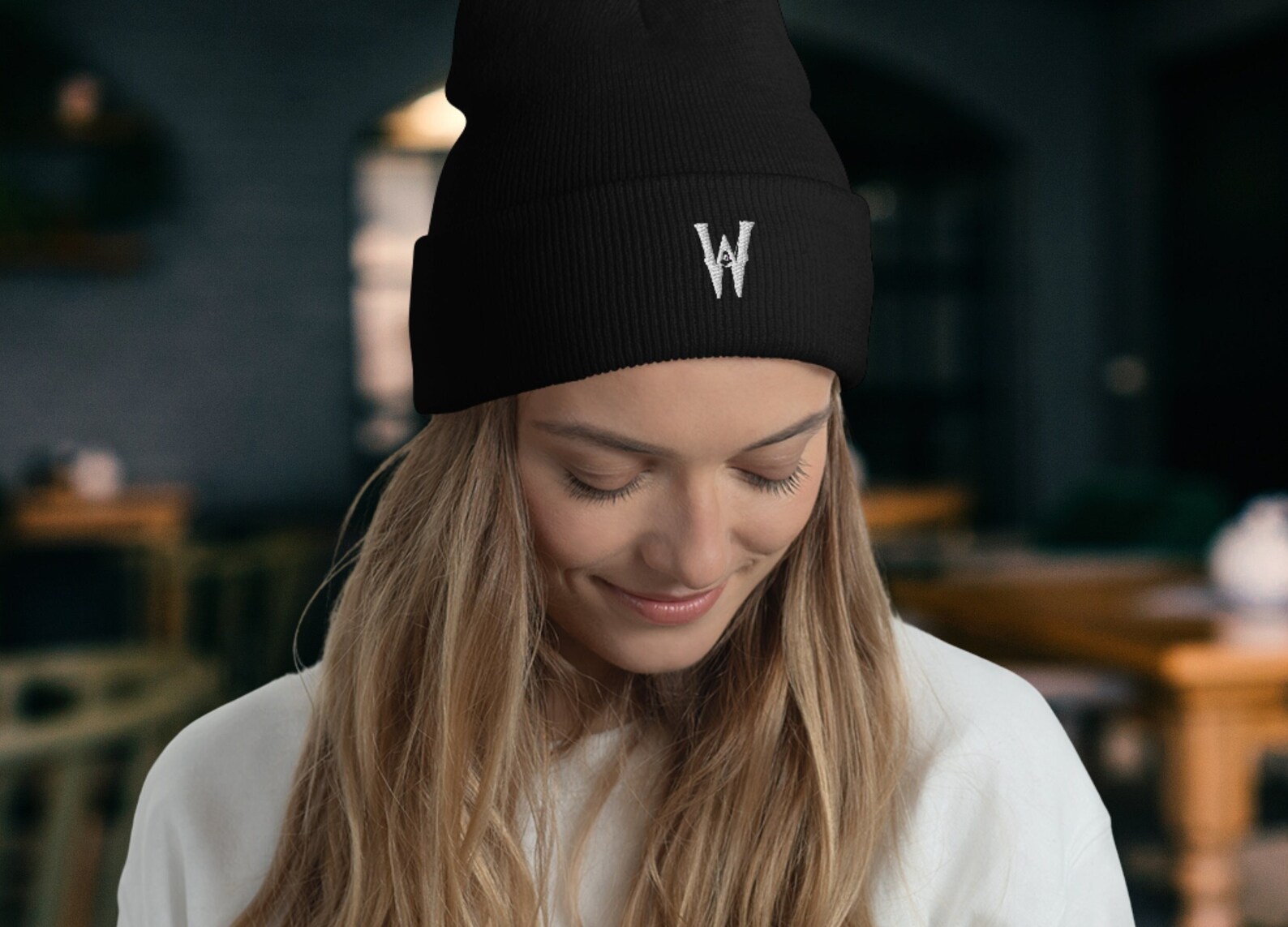 Embroidered Wednesday Addams Black Beanie-addams Family Beanie-goth ...